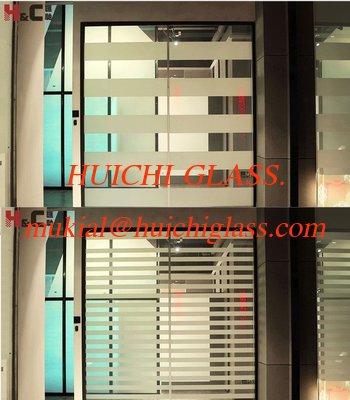 Smart Blind switchable glass for office partion white color with 80% transmittance