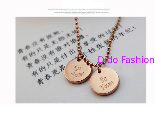 Fashion women jewelry titanium steel pendant necklace 