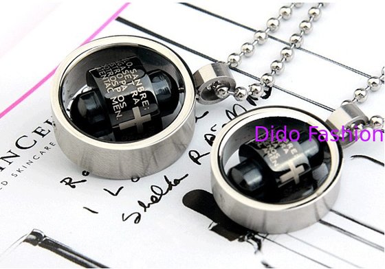 Fashion couples jewelry stainless steel pendant necklace lovers necklaces metal ornament