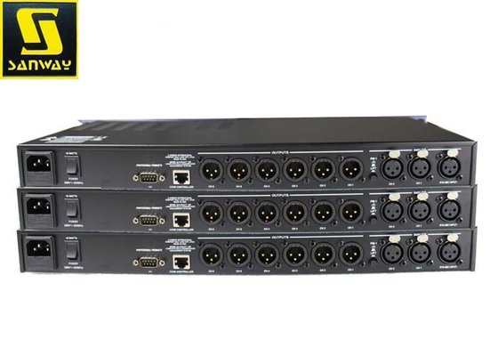Lightweight  1U High Audio Digital Speaker Processor 2 in 6 out