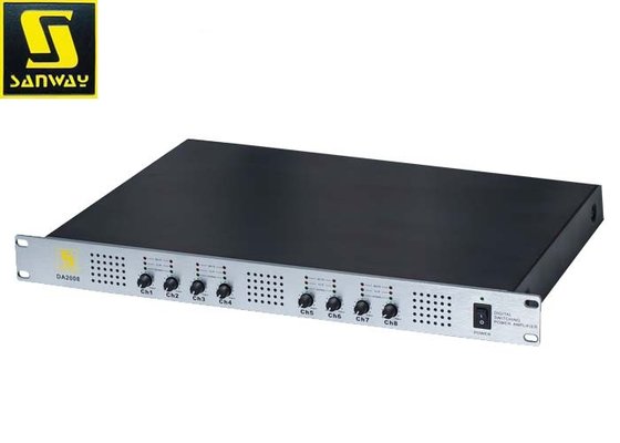 Lightweight 300 Watts 8 Channel Power Amplifier for Conference Room