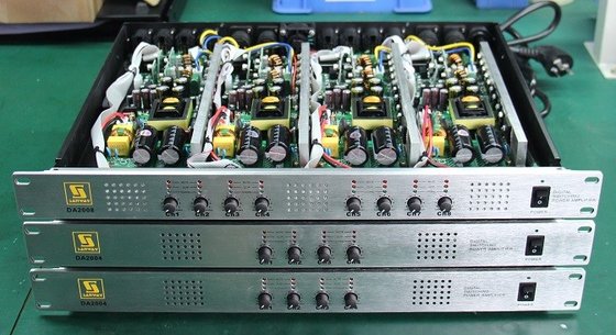tensión del amplificador de potencia de 8CH Digitaces baja 200 vatios de mini amplificador interior de la iglesia