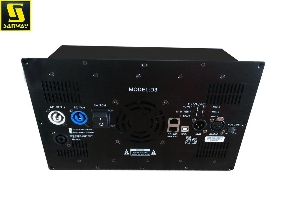 Módulo audio del amperio de 3 canales con el aumento/X-sobre/retraso/Eq/limitador de DSP