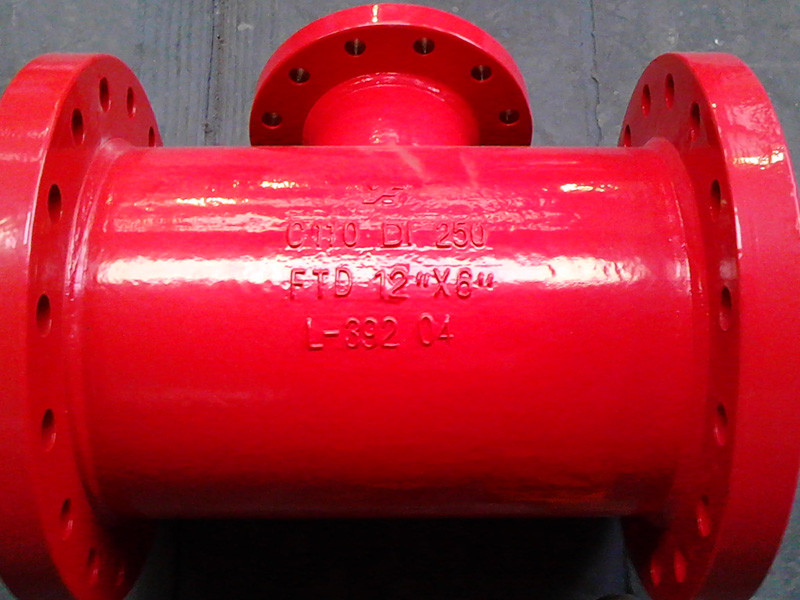 All flanged tee for sewerage
