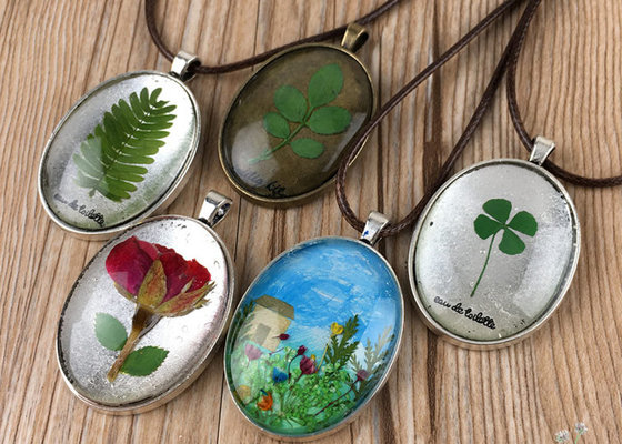 Home Decoration Small Pressed Flowers , Pressed Flower Gifts For Necklace Accessories