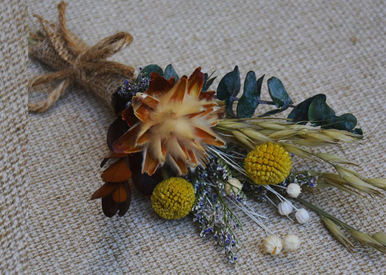 Mini Palm Colorful Dried Flower Arrangements For Frame Decoration Coffee Table