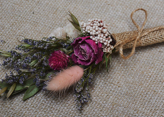 Display Meeting Room Dried Flower Arrangements True Plants with White Box Packing