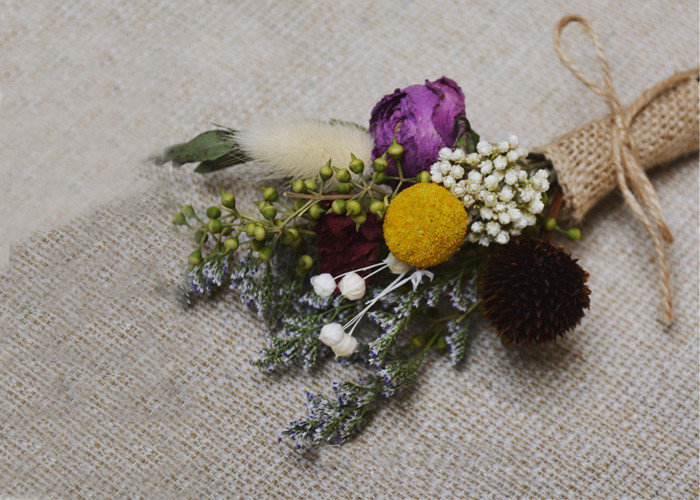 Eternal Dried Floral Arrangements , Colorful Miniature Dried Flowers For Table