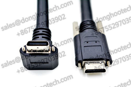 High Performance Camera Link Cable Right Angle UP and DOWN 1 Meters in Restricted Space Applications