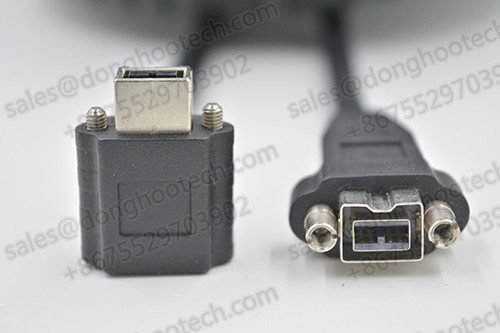 Security Vision 1394B 9pin Female Molding IEEE 1394 Firewire Cable with Screw Lock 1.0 Meter