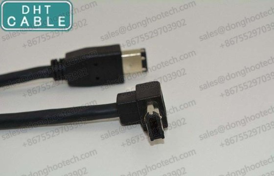 IEEE 1394 Firewire Right Angle Cable with 1394a 6pin Female Connector 90degree Angle
