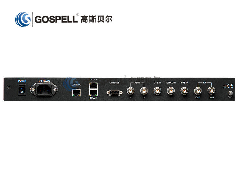 Single Channel DTV Modulator DVB-T2 QPSK Modulator Dual Redundant ASI Gigabit IP