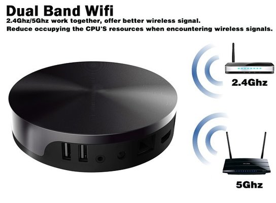 Amlogic S802 Dual Band Quad Core Google Android 4.4 TV Box Ultra HD 4K / 2K Android IPTV Boxes