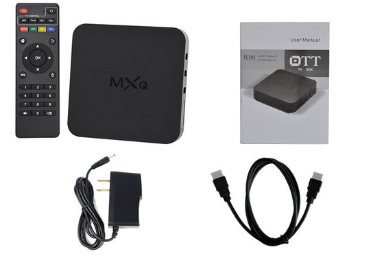 MXQ Android Smart TV Box Amlogic S805 Quad Core Android4.4 Support 3D WIFI Lan Miracast Airplay