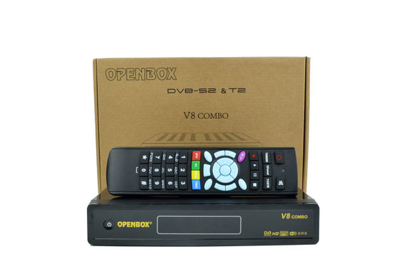 Openbox V8 Combo DVB S2 + DVB T2  Twin Tuner Digital Decoder W/ DLNA / IP / WEBTV / 3G / Camera - Black