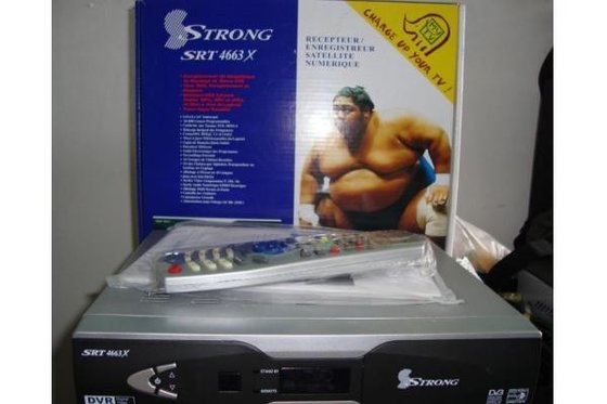 FTA DVB-S Satellite receiver strong 4663X ALI3329 Tv Box with 260MM metal case