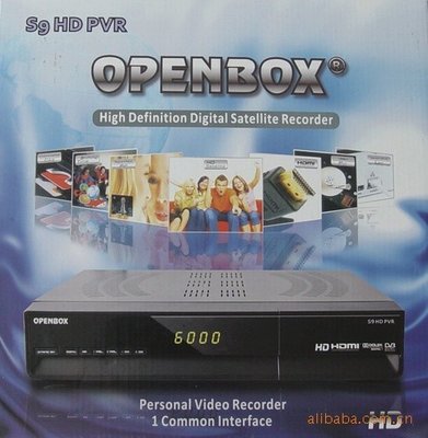 Openbox S9 ALI3602 DVB HD Receiver Linux Set Top Box w/ 2 Scart / CA / CI / Cccamd / AV / Biss - Black