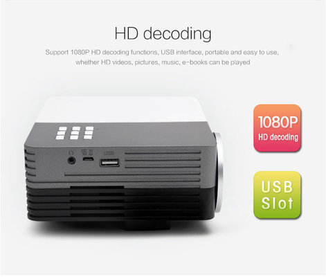 USB VGA HDMI Digital Led Android Smart Projector 80 Lumens Native Video for Home Theater / AV