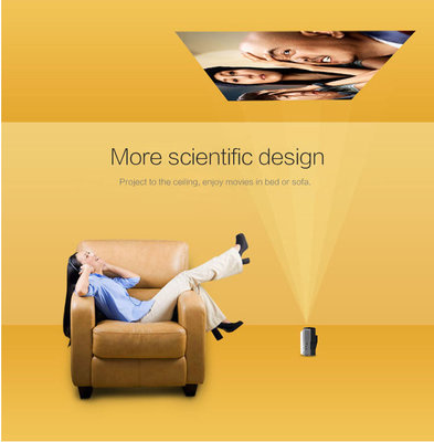 USB VGA HDMI Digital Led Android Smart Projector 80 Lumens Native Video for Home Theater / AV