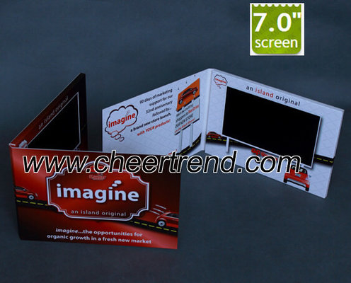 Fashionable customized 7 inch LCD video advertising brochure