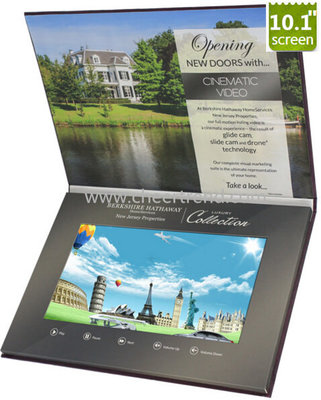 2017 Fashional customized wedding invitation 10'' inch video brochure