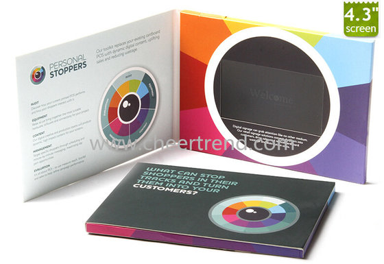 Factory favorable price 4.3 inches TFT LCD video brochure,video greeting card