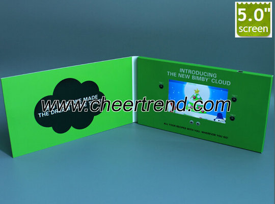 2017 newest promotional 5 inches gift lcd video greeting cards/video brochure card