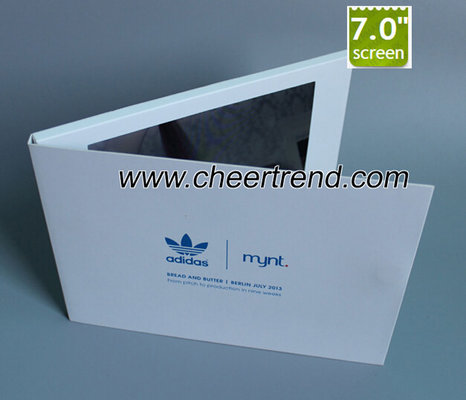 Customized printing 7inch lcd screen video brochure / lcd paper Video Brochure for advertising