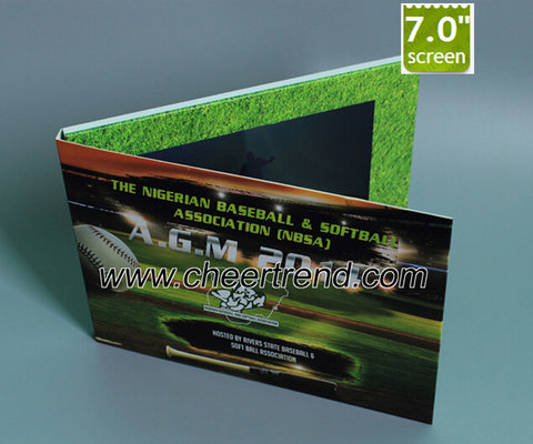 Customized printing 7inch lcd screen video brochure / lcd paper Video Brochure for advertising