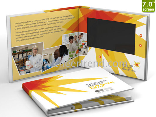 2017 Popular 7 inch LCD video greeting brochure card with touch screen