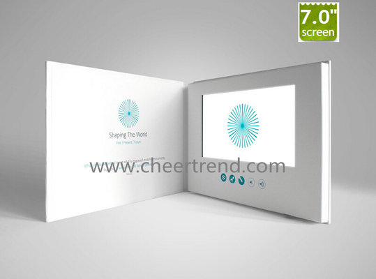 2017 Popular 7 inch LCD video greeting brochure card with touch screen