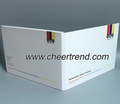 Customized 7 inch paper business brochure lcd greeting card video brochure with built in memory 256M for christmas gifts