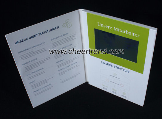 2017 New Technology Hot Sale Custom 4C Printing LCD Video Brochure A4 4.3 inch Video in Brochure Card