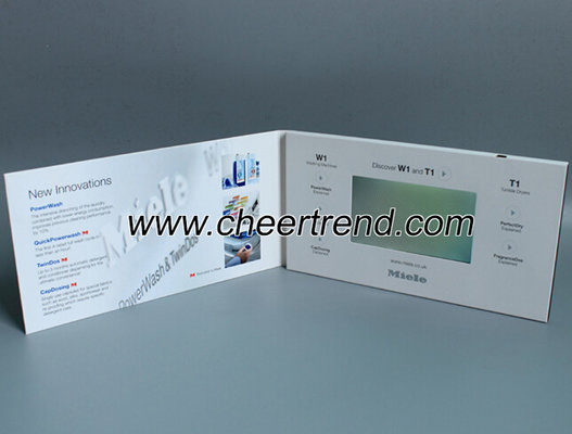Hot sell 4.3 inch video brochure / video greeting card/video book for business gift