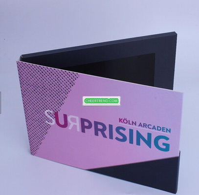 Best Advertising 7 inch LCD Video Brochure card/video book/video greeting card with pocket for business gift