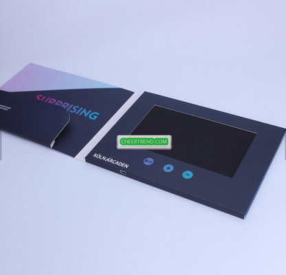 Best Advertising 7 inch LCD Video Brochure card/video book/video greeting card with pocket for business gift