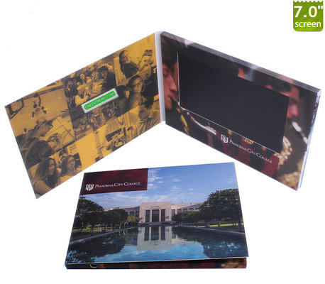 2017 New arrvial 7 "inch A5 size promotional video lcd video brochure for invitation