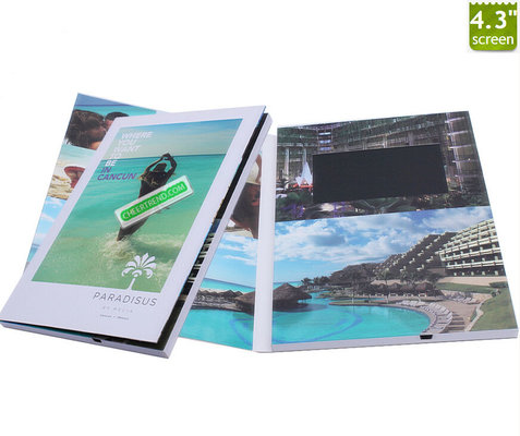 2017 Hot Sexy Portrait design 4.3 inch CMYK  printing 128M lcd screen video brochure card for gifts