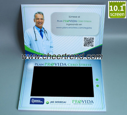Landscape A4 size 10 inch LCD Video Brochure / Video Greeting Card / Video Book for advertising