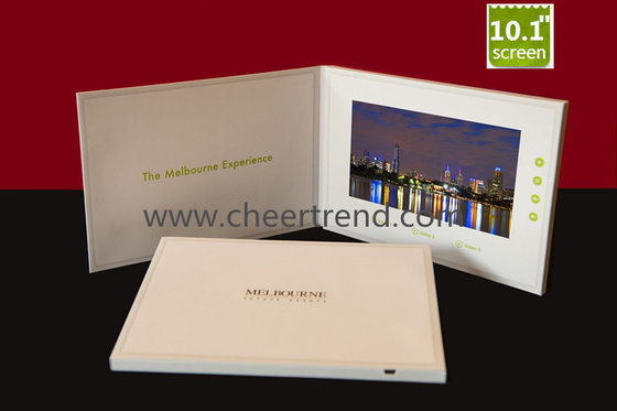 Landscape A4 size 10 inch LCD Video Brochure / Video Greeting Card / Video Book for advertising