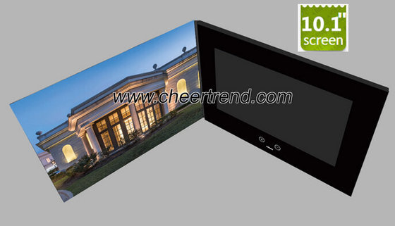 Landscape A4 size 10 inch LCD Video Brochure / Video Greeting Card / Video Book for advertising