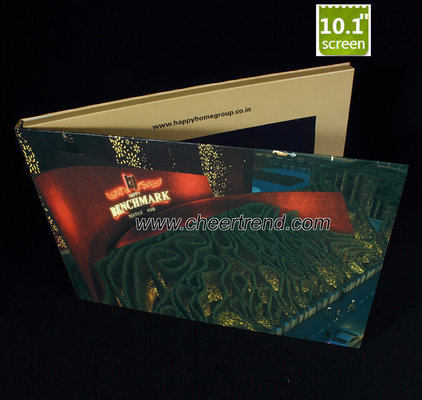 Landscape A4 size 10 inch LCD Video Brochure / Video Greeting Card / Video Book for advertising