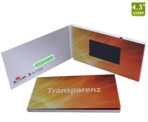Beautiful Design 4.3 Inch LCD Screen Video Brochure /Video Greeting card for Wedding Invitation Card