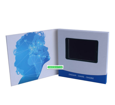 2.4 inch mini size business greeting card LCD screen video brochure for advertising business gift promotion