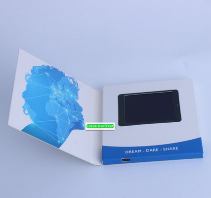 2.4 inch mini size business greeting card LCD screen video brochure for advertising business gift promotion