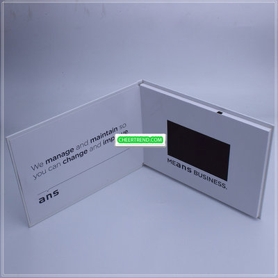 The most special/effective/economic promotional business gift Hardcover 5 inch video brochure with 128MB-16GB memory