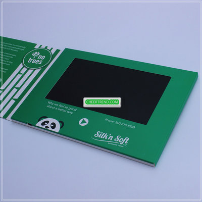 2017 Best Factory Custom 7 Inch LCD Paper Video Brochure / Video Greeting Card for Advertising
