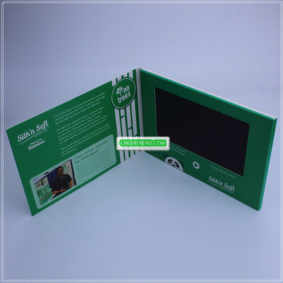 2017 Best Factory Custom 7 Inch LCD Paper Video Brochure / Video Greeting Card for Advertising