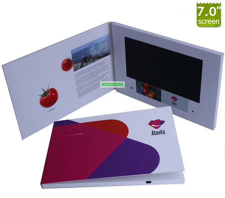 2017 Colorful custom design 7 inch lcd screen video greeting cards /video brochure card for promotion