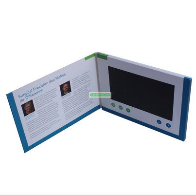 Hospitals Marketing A5 7" inch LCD Video Brochure /Video Greeting Card/Video Business Card with 256Mb memory